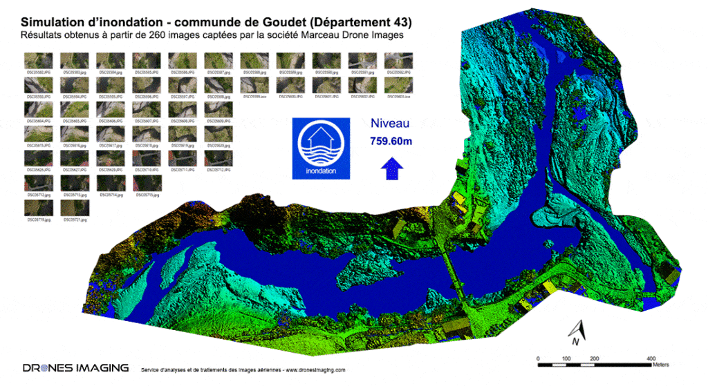 Flood simulation for DREAL - DRONES IMAGING