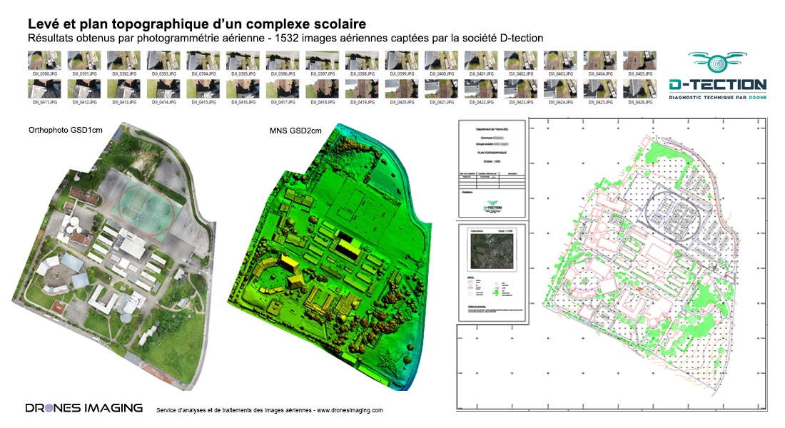 Autocad map of a school site - DRONES IMAGING