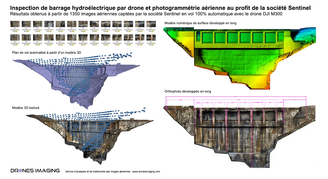 Auscultation de barrage hydroélectrique - DRONES IMAGING